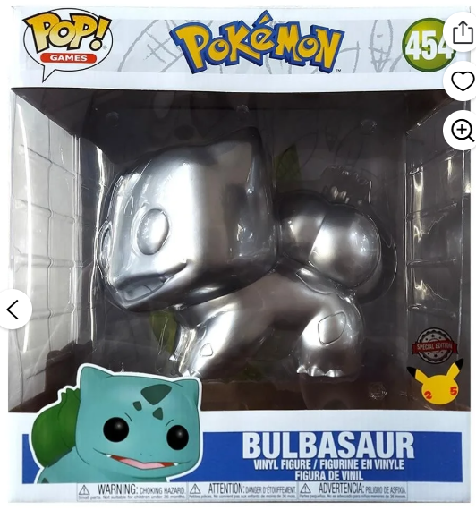 Funko Pop! Pokémon: Bulbasaur (Jumbo) (Metallic) #454 Vinyl Figure Tar ...